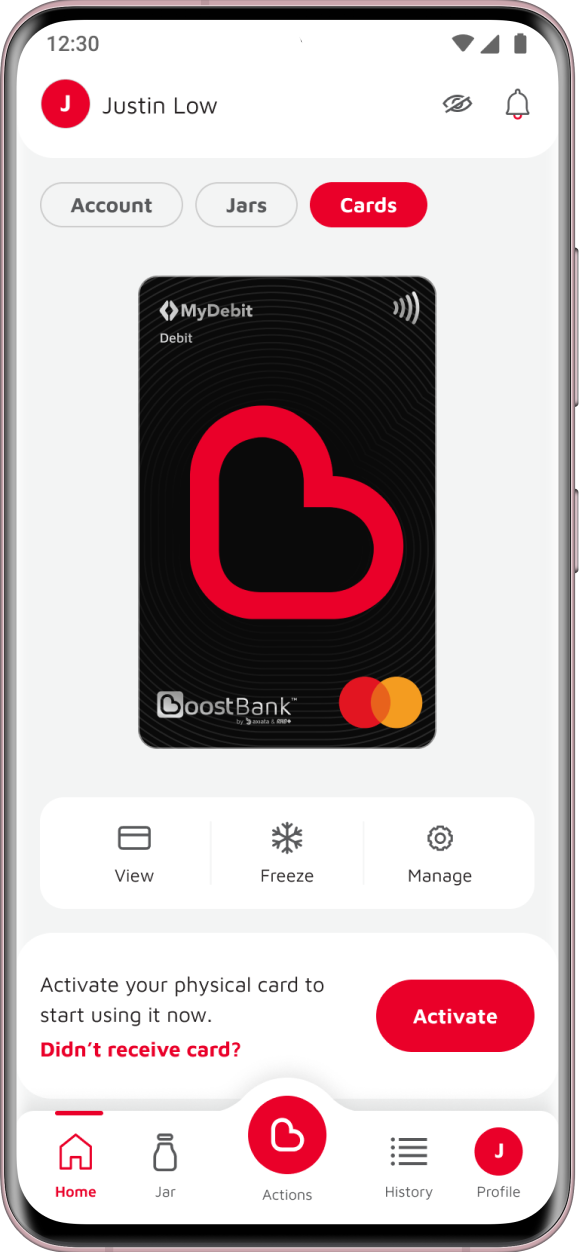 How can I activate my Boost Bank Debit Card upon receipt? – BoostBank